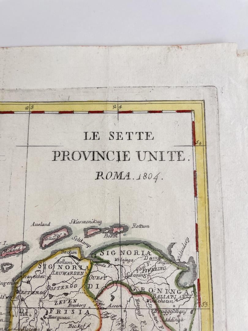 Le Sette Provincie Unite Roma 1804 Map