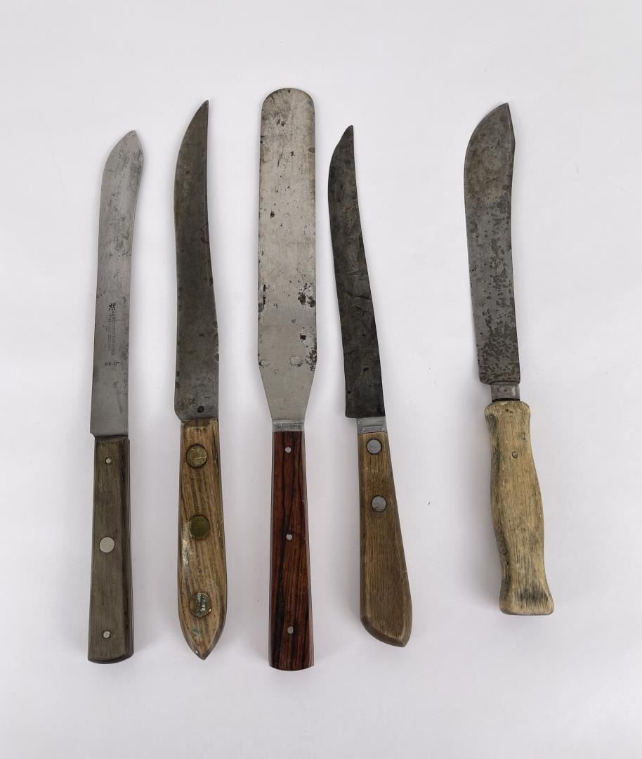 Collection of Antique Butcher Kitchen Knives