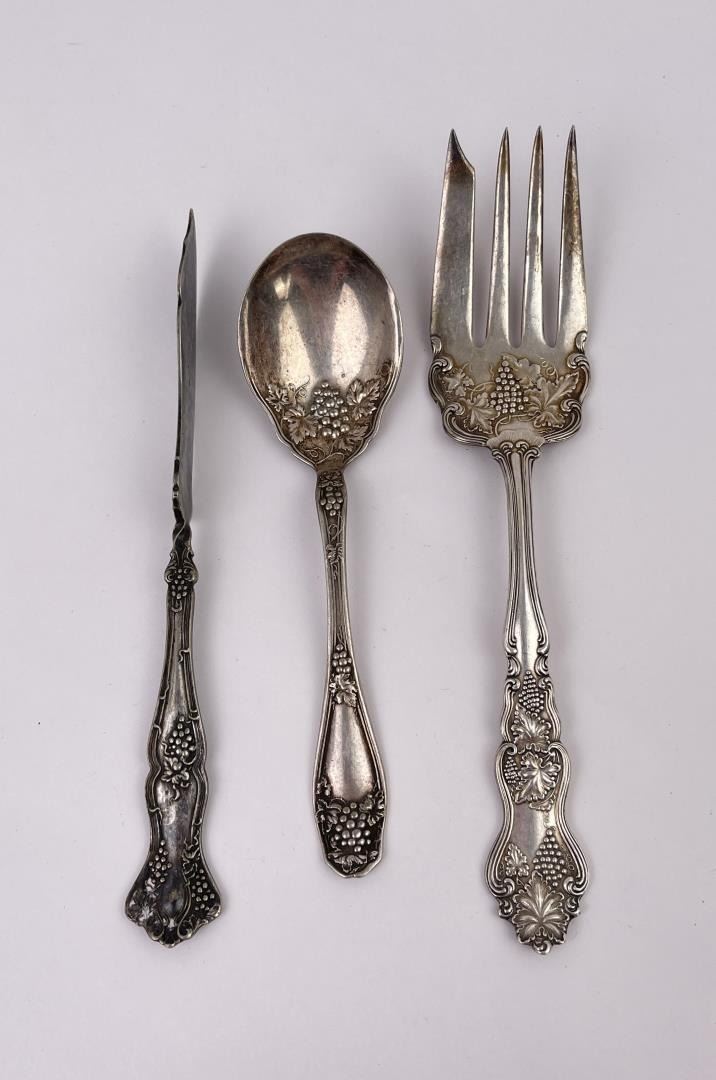 Victorian Silver Plate Grape Flatware