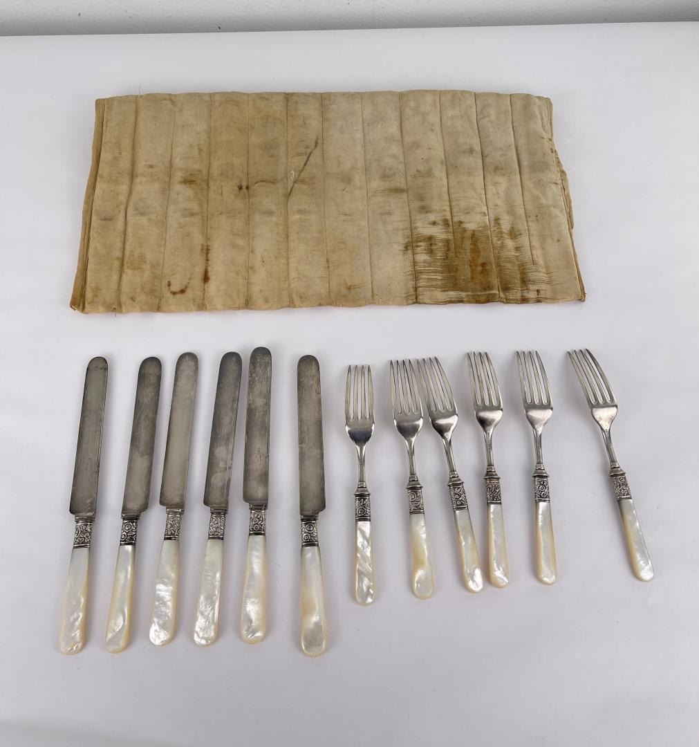 Victorian Mother of Pearl Handle Flatware