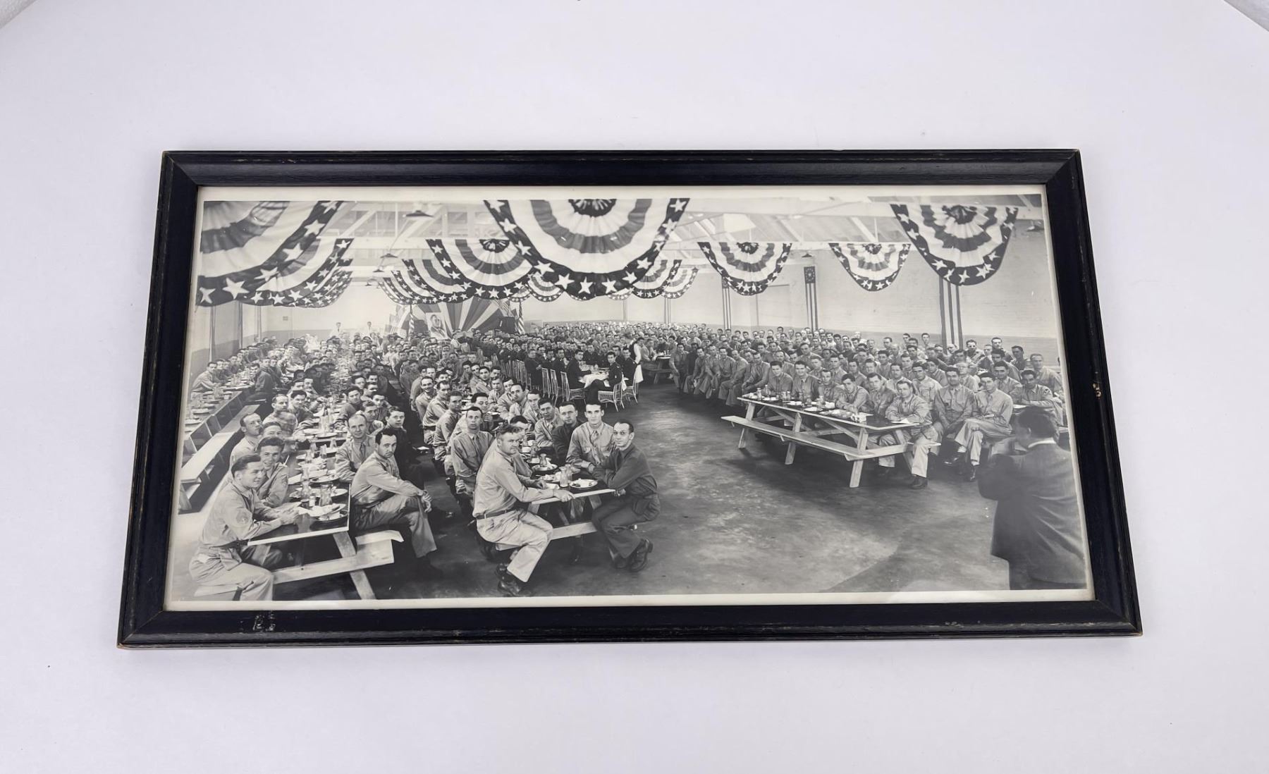 WW2 US Army Barracks Mess Hall Photo