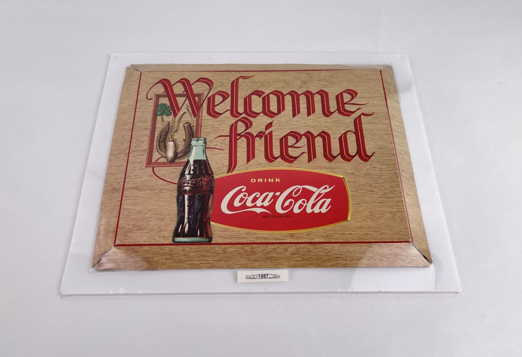 1957 Coca Cola Welcome Friend Sign