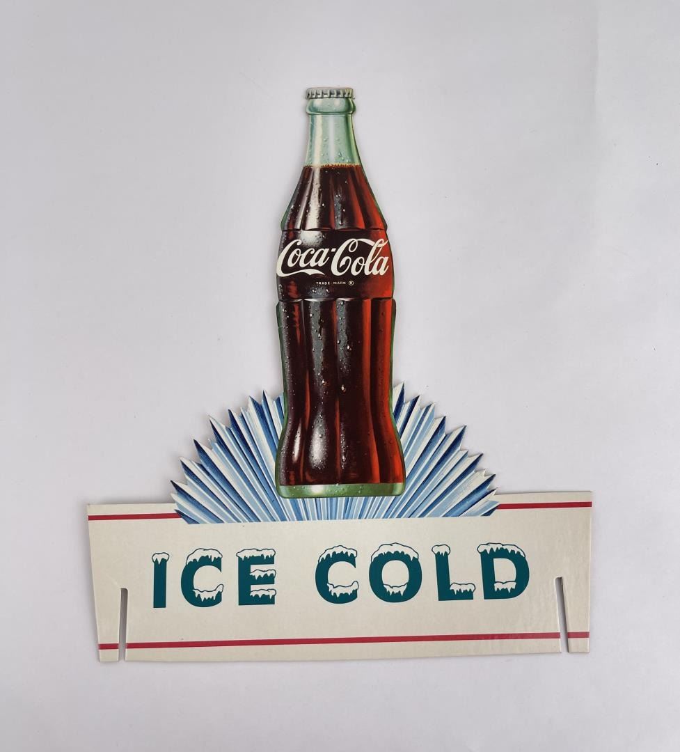Coca Cola Ice Cold Bottle Display Sign