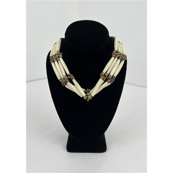 Native American Indian Bone Choker Necklace