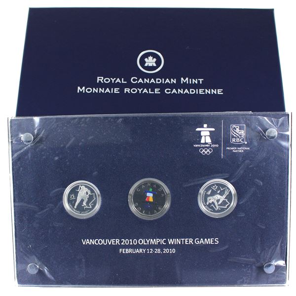 Canada 25-cent & $1 2010 Vancouver Winter Games 3-piece Coin Set in RBC ...