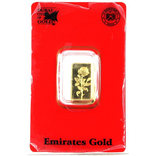 5g Emirates Gold Rose .9999 Gold Bar (Tax Exempt)