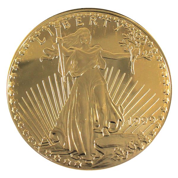 1999 The Washington Mint-Giant Quarter Pound "Golden Eagle", 4oz Fine ...
