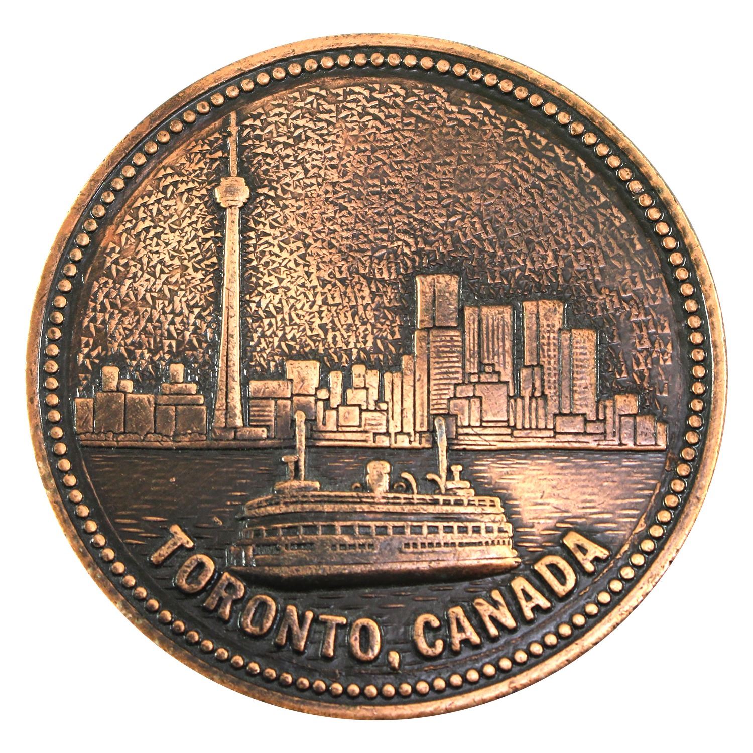 Canada, Toronto ON Souvenir Medallion, Hollow Reverse 65mm