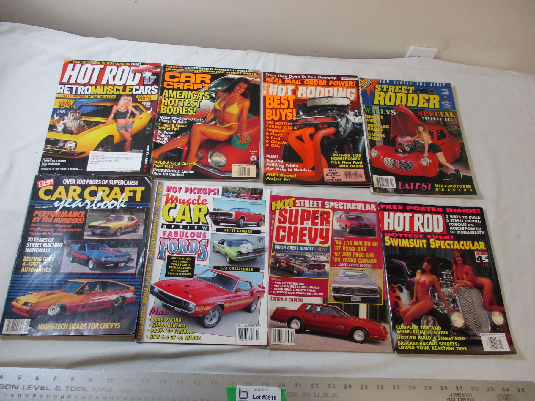 (8) Car magazines - including hot rod swimsuit edition - Bodnarus Auctioneering