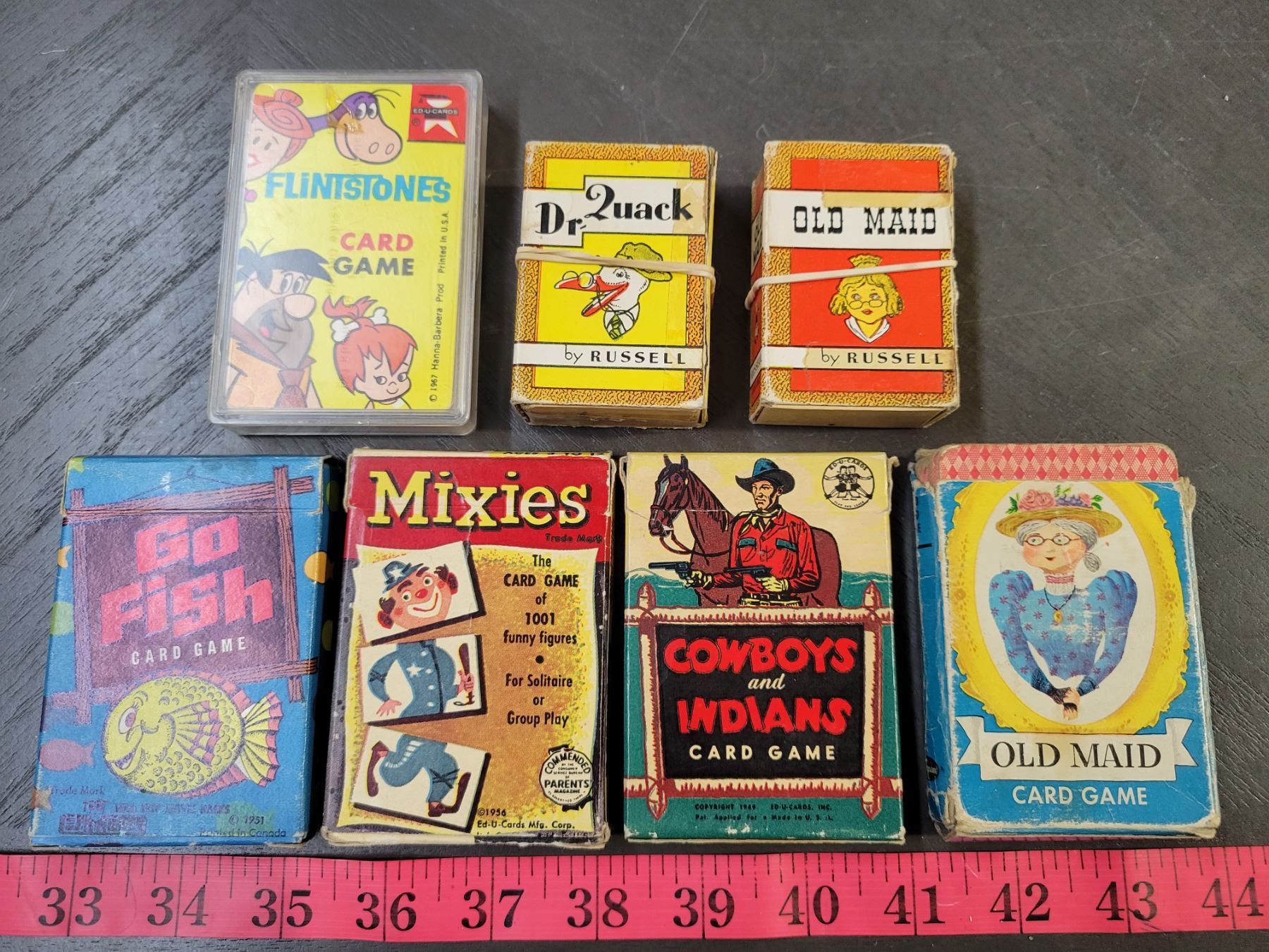Vintage 1950's Card Games - Go Fish, Old Maid, Mixies, Dr. Quack ...