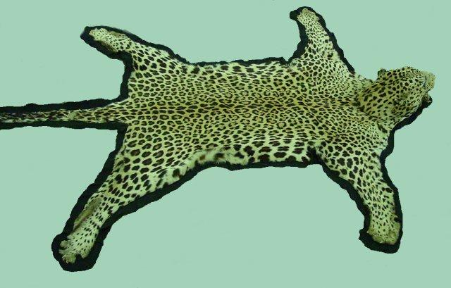 Faux leopard skin rug