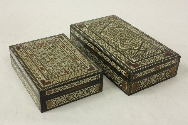4 Turkish boxes & 1 jewelry box