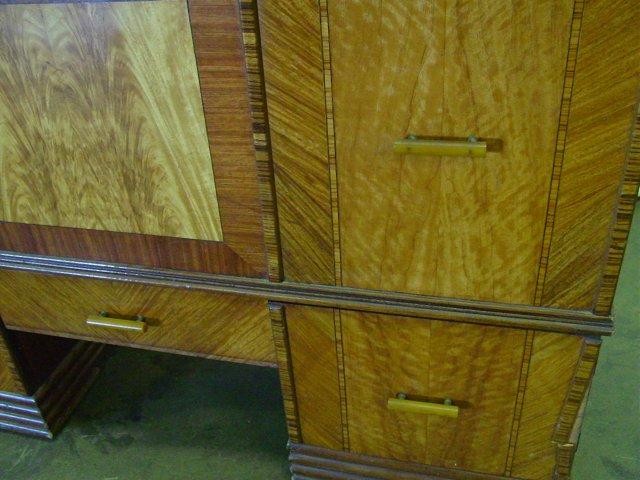 Art Deco cedar chest with clock