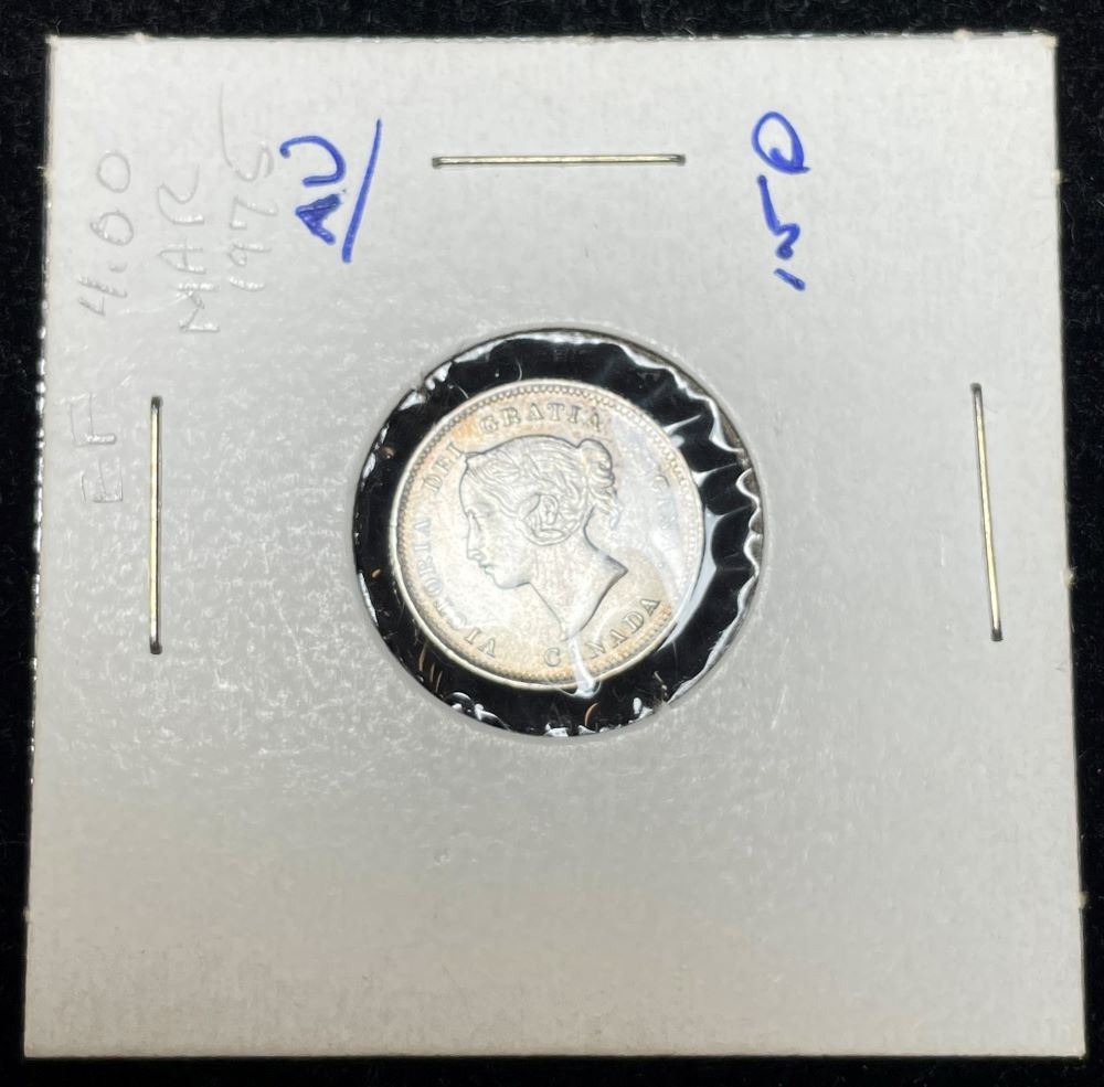 1899 Canadian Silver 5 Cent AU