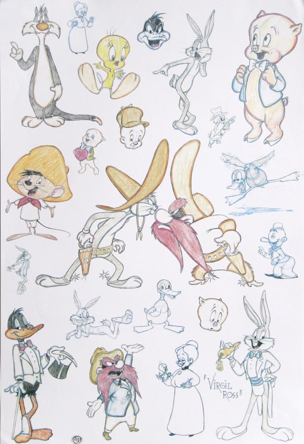 Warner Brothers, Bugs 'n Friends, Lithograph Virgil Ross