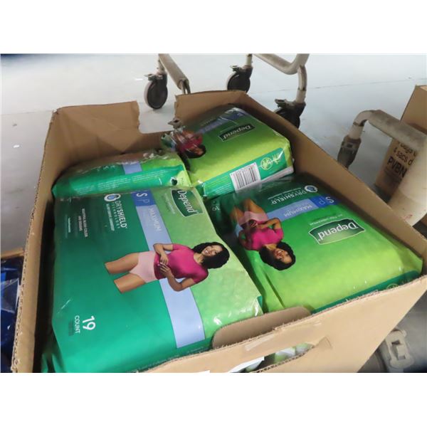 Box Of Depends Adult Diapers