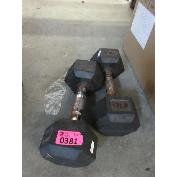 Pair Of 15 LB Dumbbells pair-of-15-lb-dumbbells