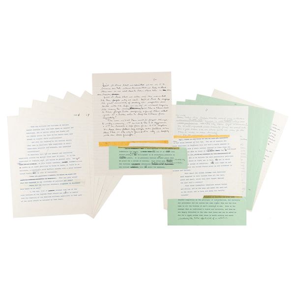 Ronald Reagan Handwritten And Typed Speech Draft ronald-reagan-handwritten-and-typed-speech-draft
