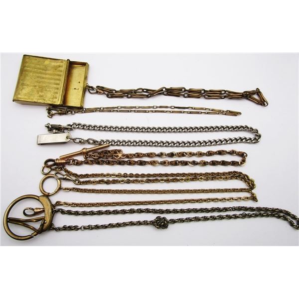 (7) VINTAGE POCKET WATCH CHAINS