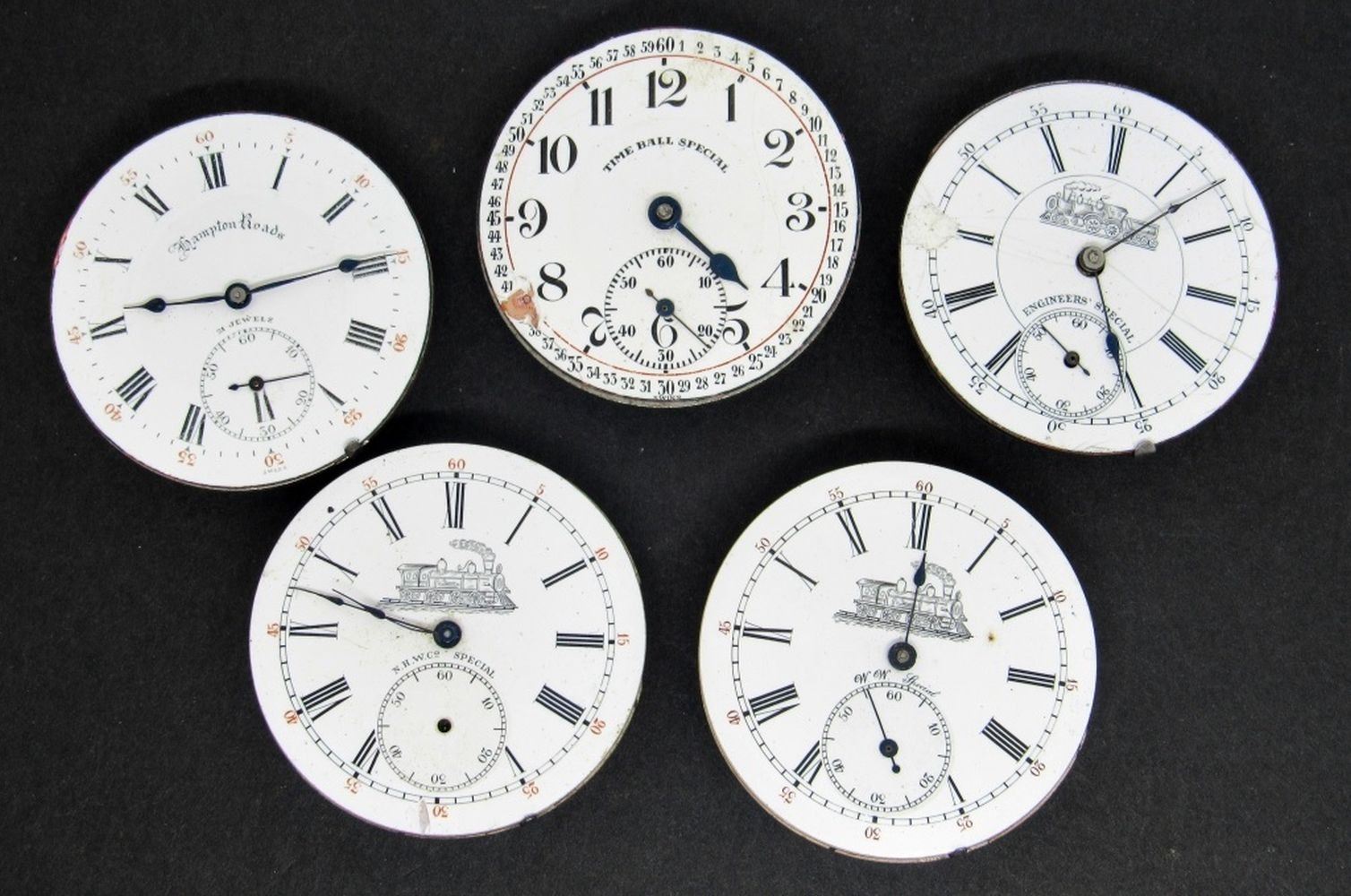 (5) SPECIAL RAIL ROAD WATCH MOVEMENTS