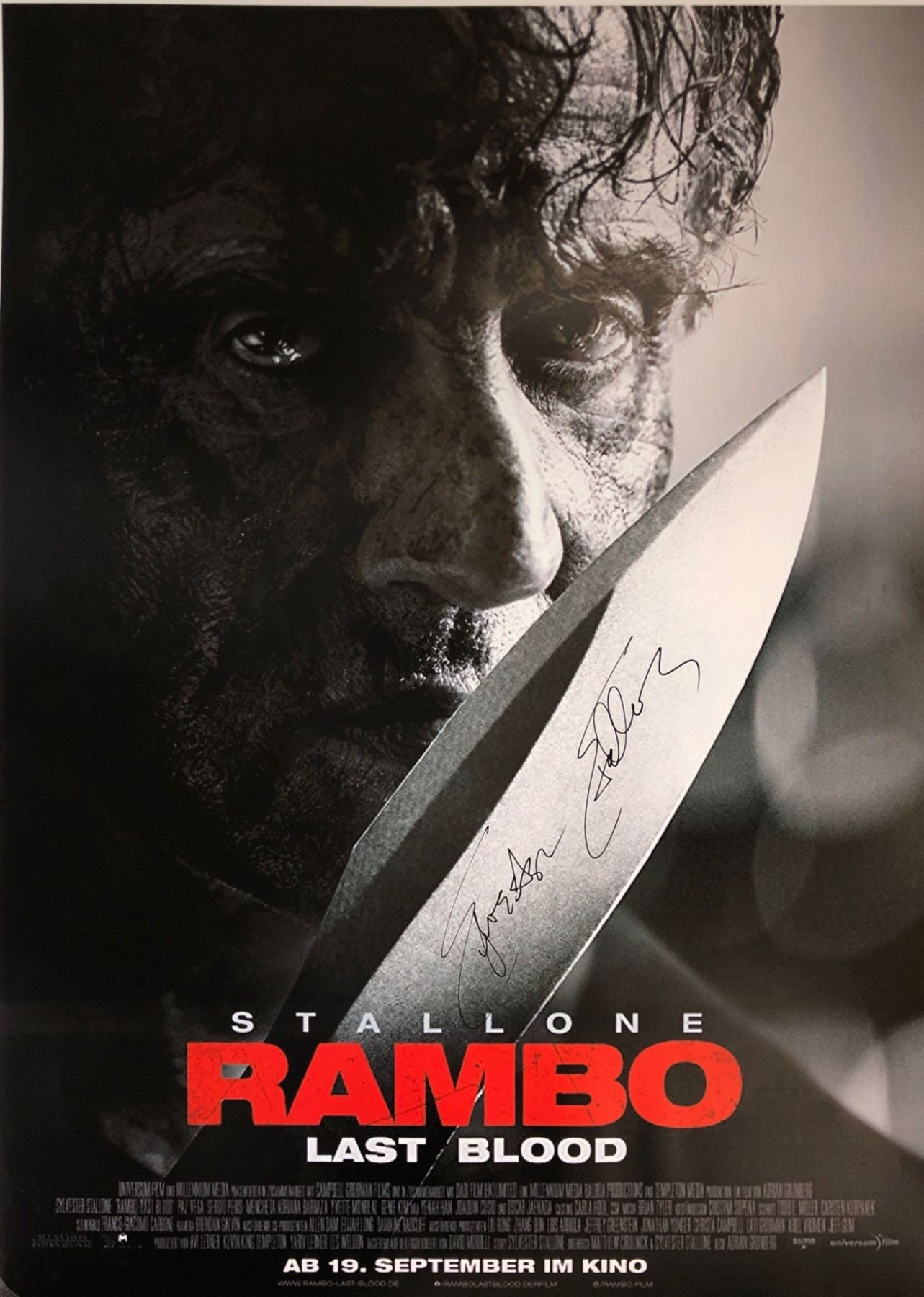 Rambo Sylvester Stallone Signed Poster