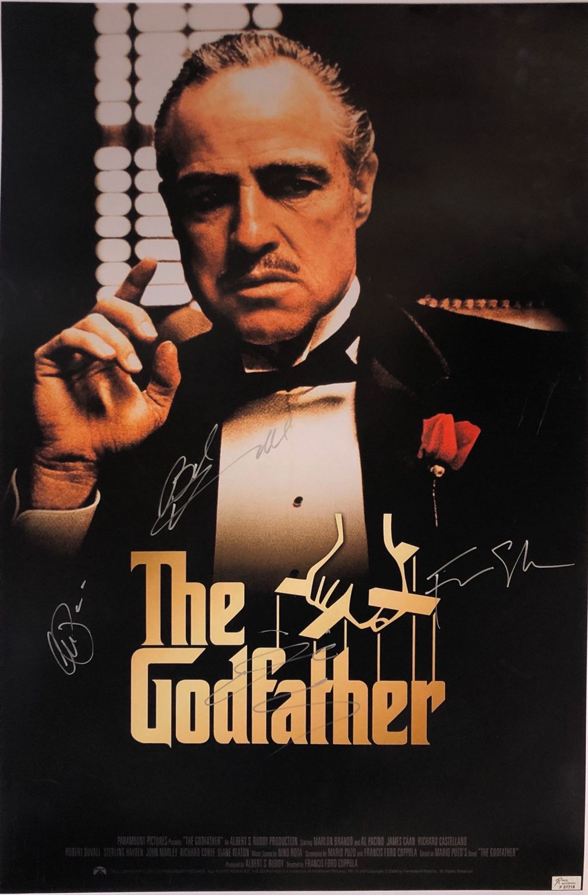Godfather Part 1 Al Pacino Signed Poster