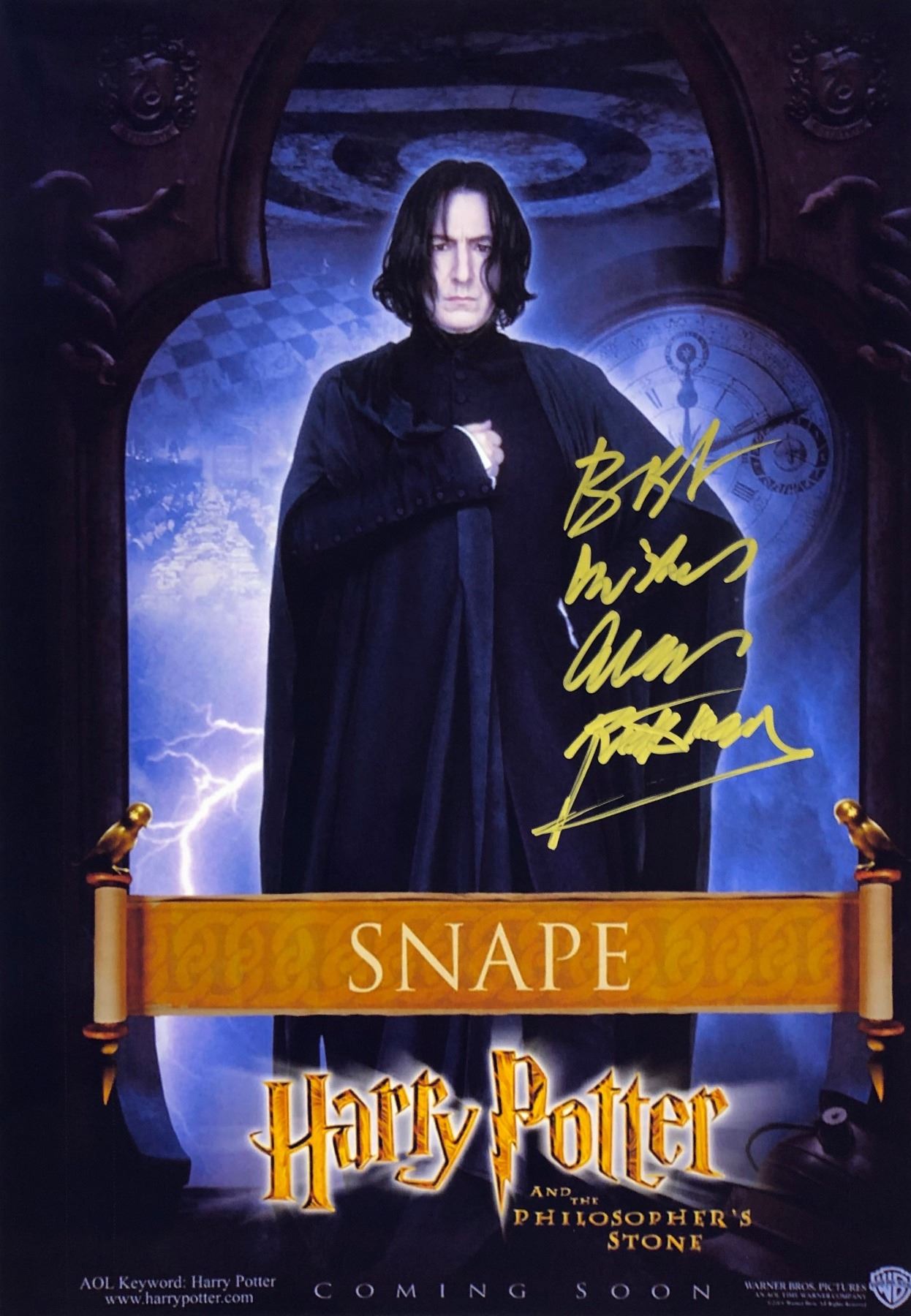 Harry Potter Photo Alan Rickman Autographed Signed