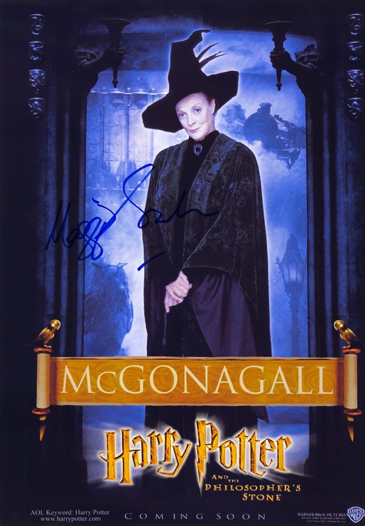 Harry Potter Photo Maggie Smith Autographed Signed