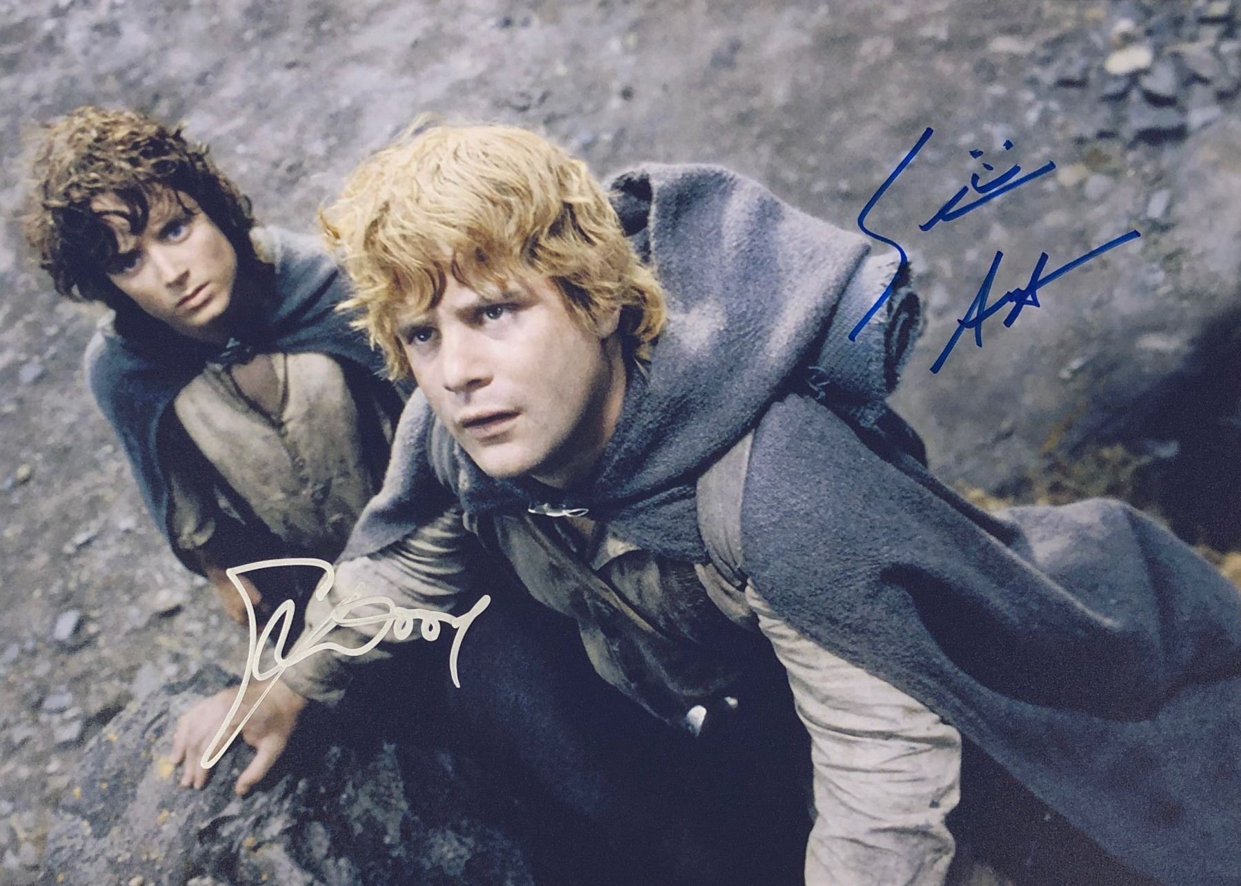 Lord of the Ring Sean Astin Elijah Wood Photo Autographed Signed