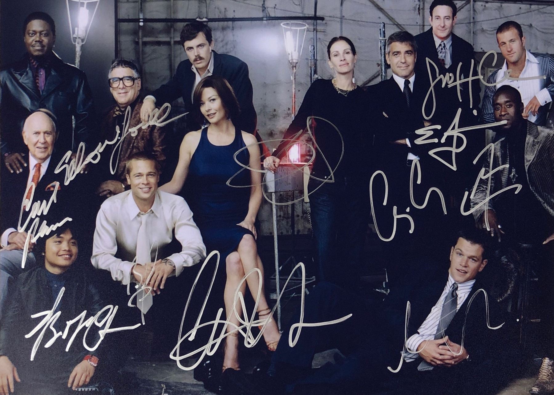 Ocean 12 Matt Damon Brad Pitt Photo Autographed Signed