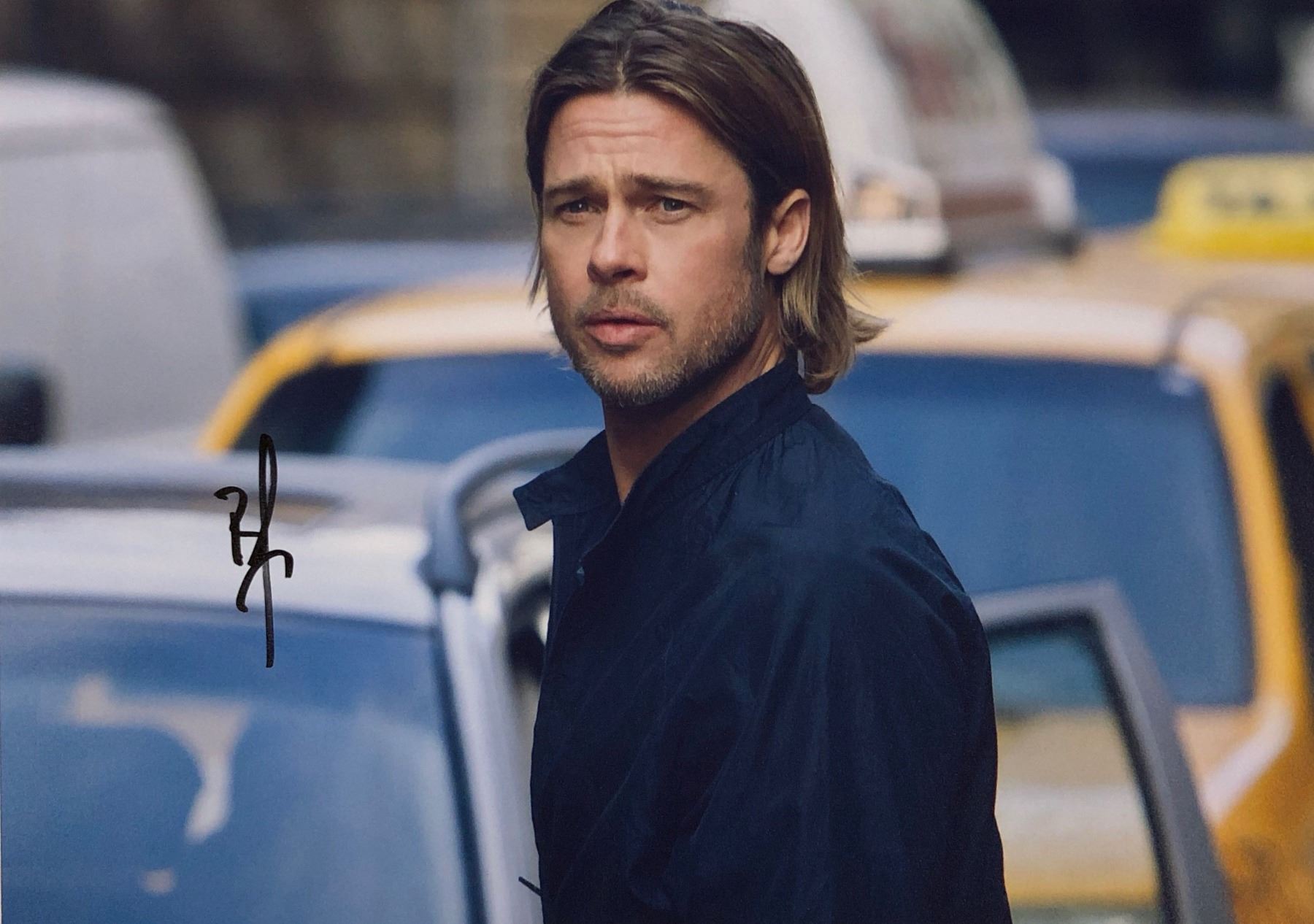 World War Z Brad Pitt Photo Autographed Signed