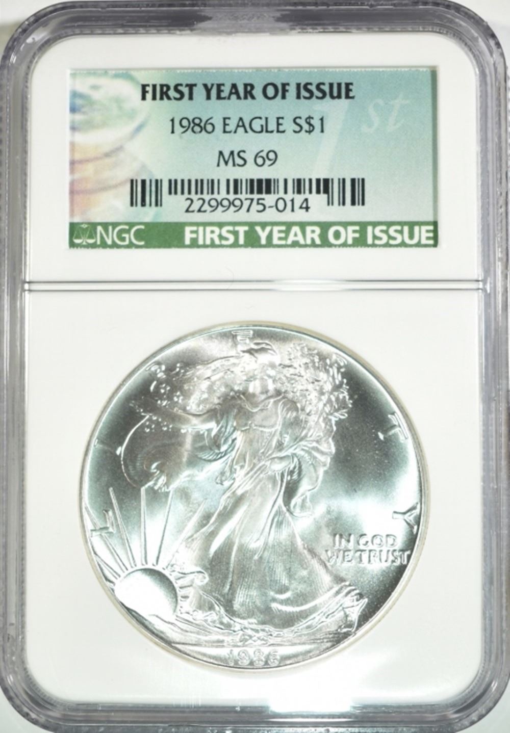 1986 ASE FIRST YEAR OF ISSUE NGC MS 69