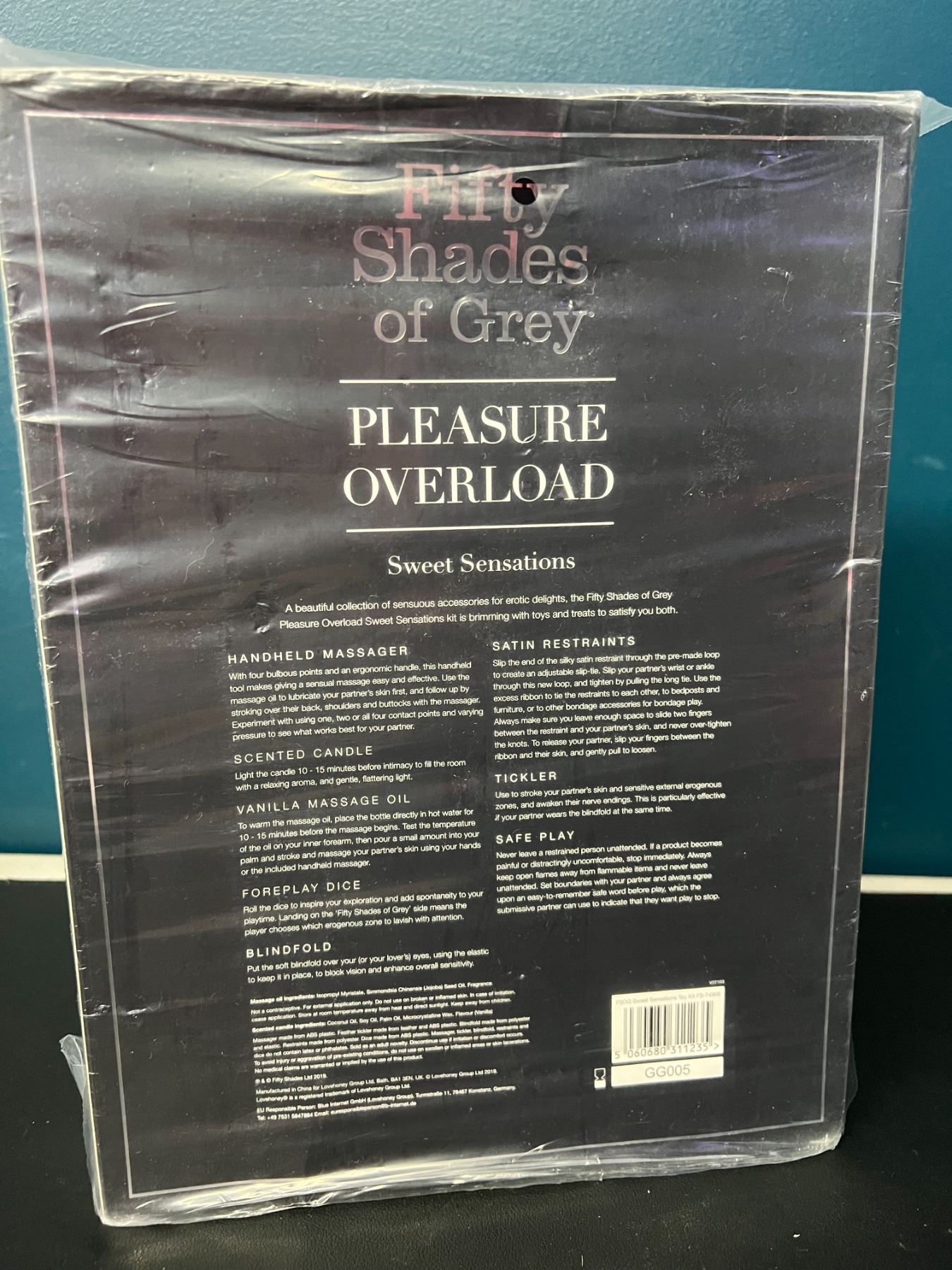 Lot of 1 Fifty Shades of Grey "Pleasure Overload" Sweet Sensations Collection