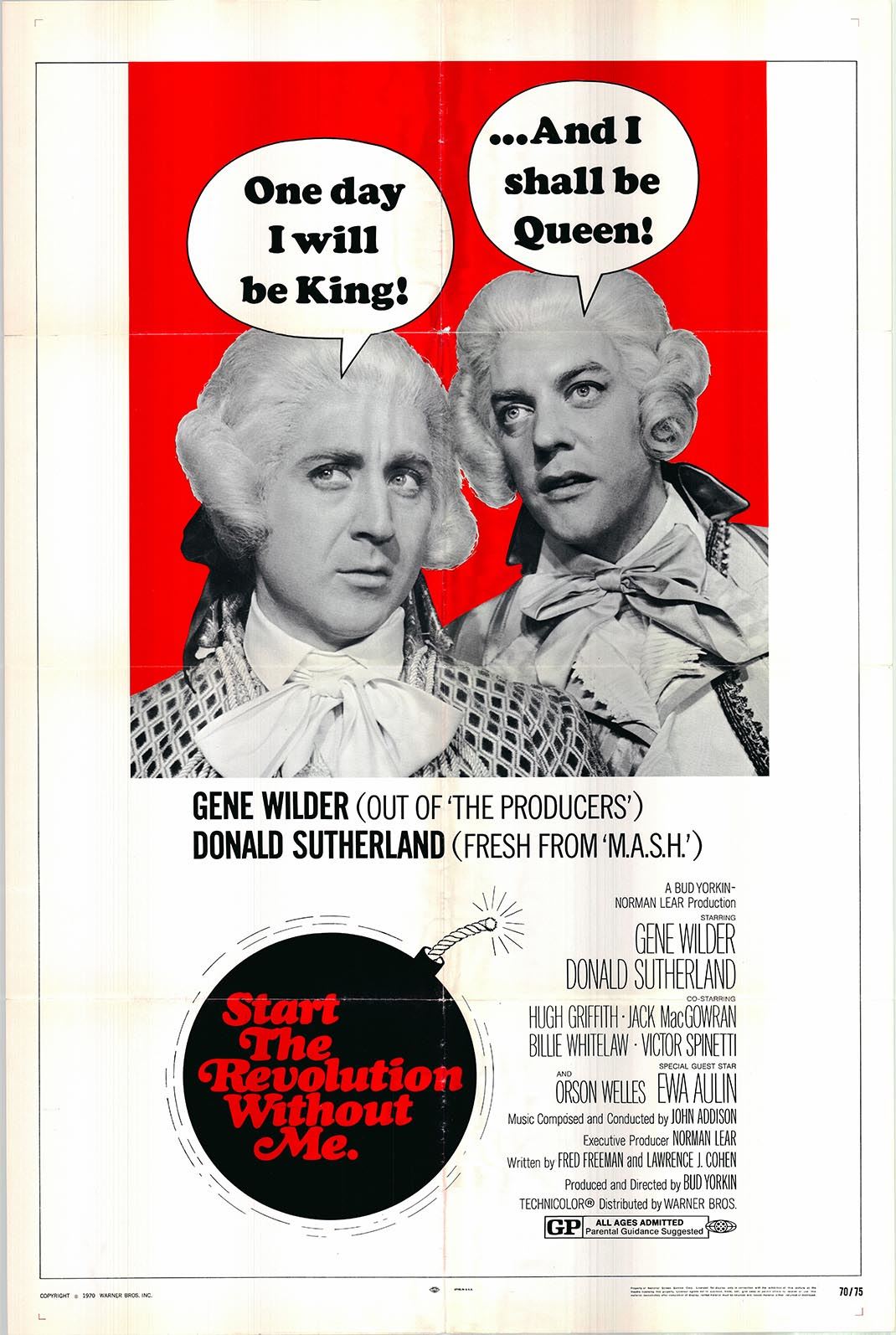 Start the Revolution Without Me original 1970 vintage one sheet poster