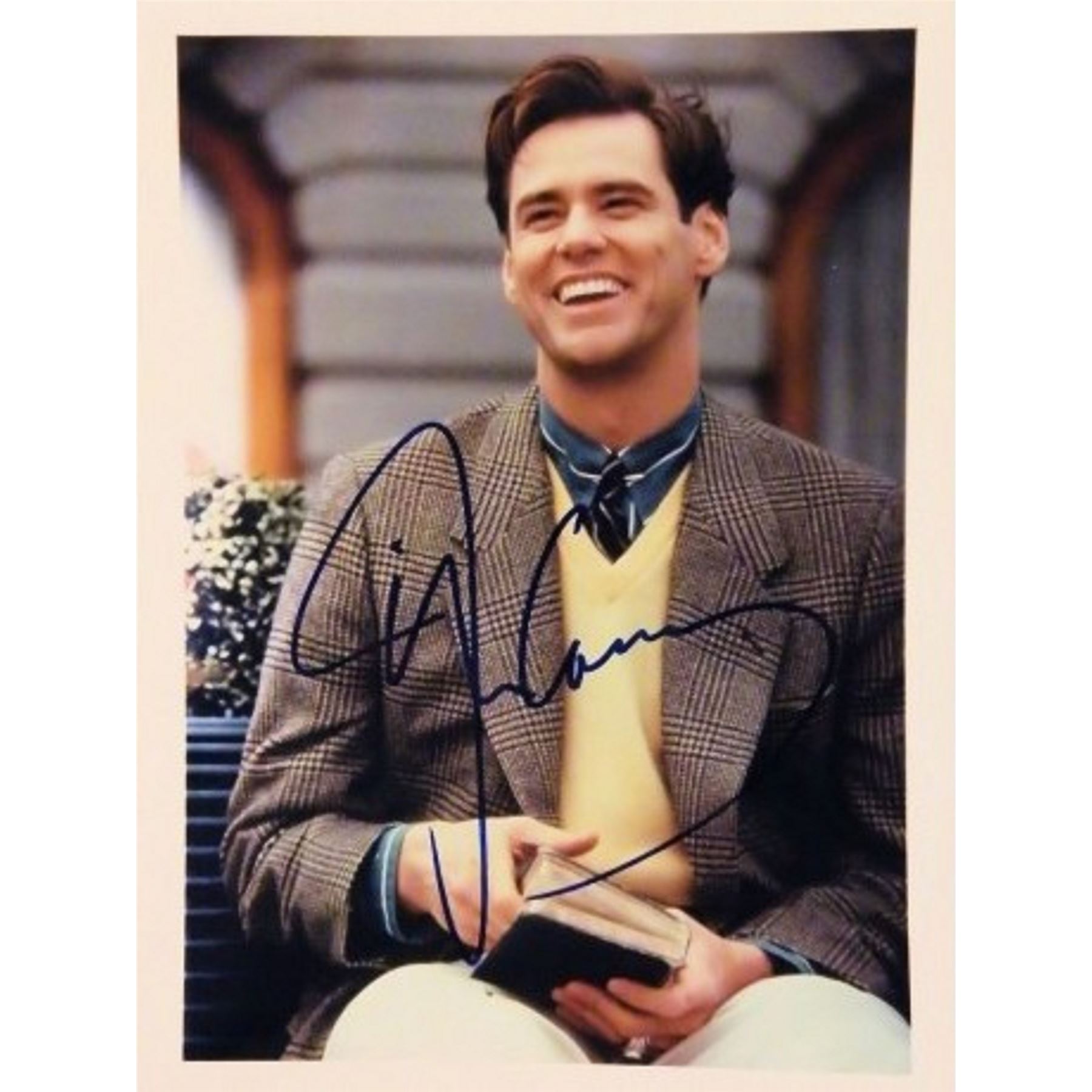 Jim Carrey signed portrait photo