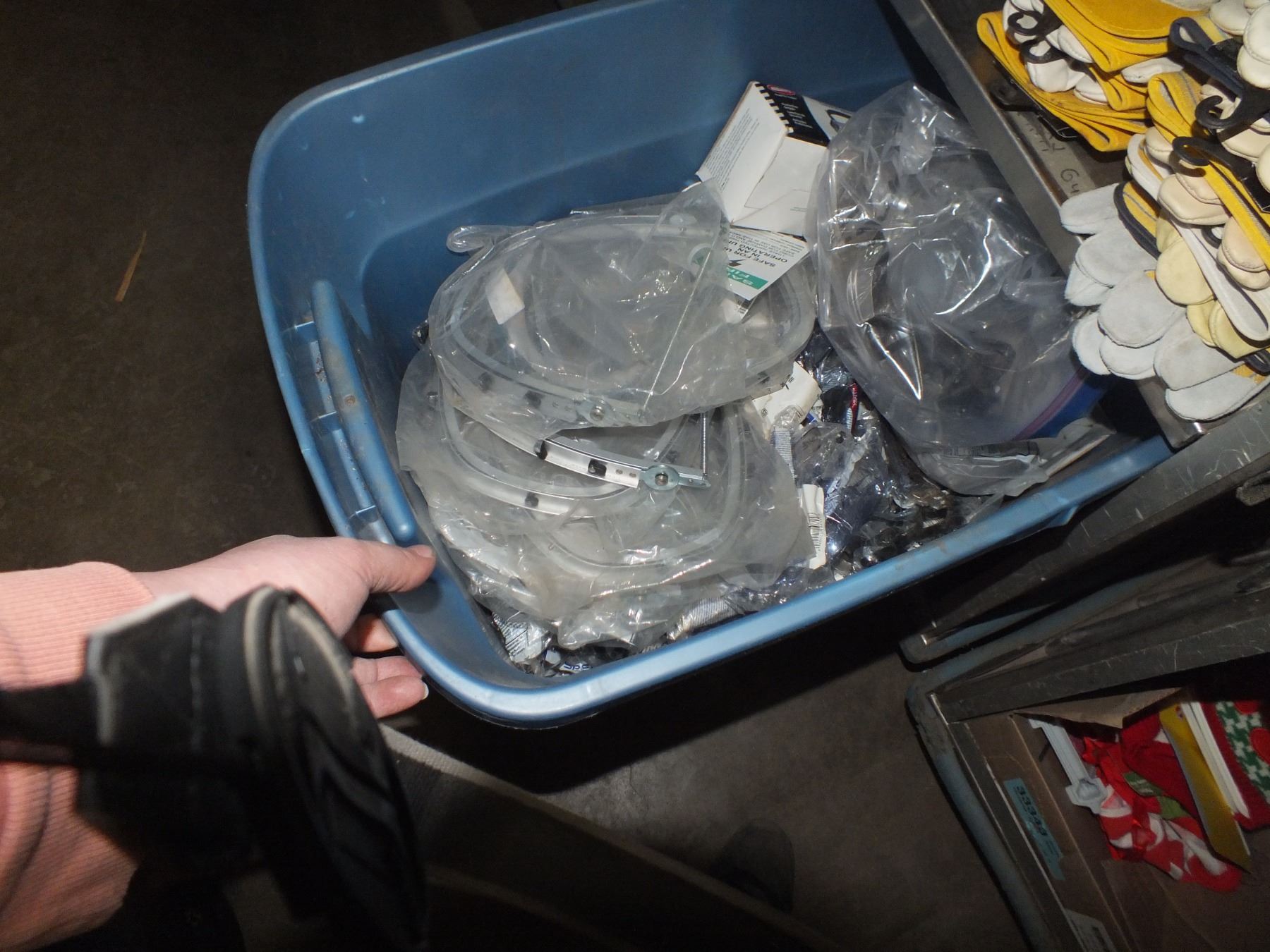 Bin Of Safety Glasses & Visors