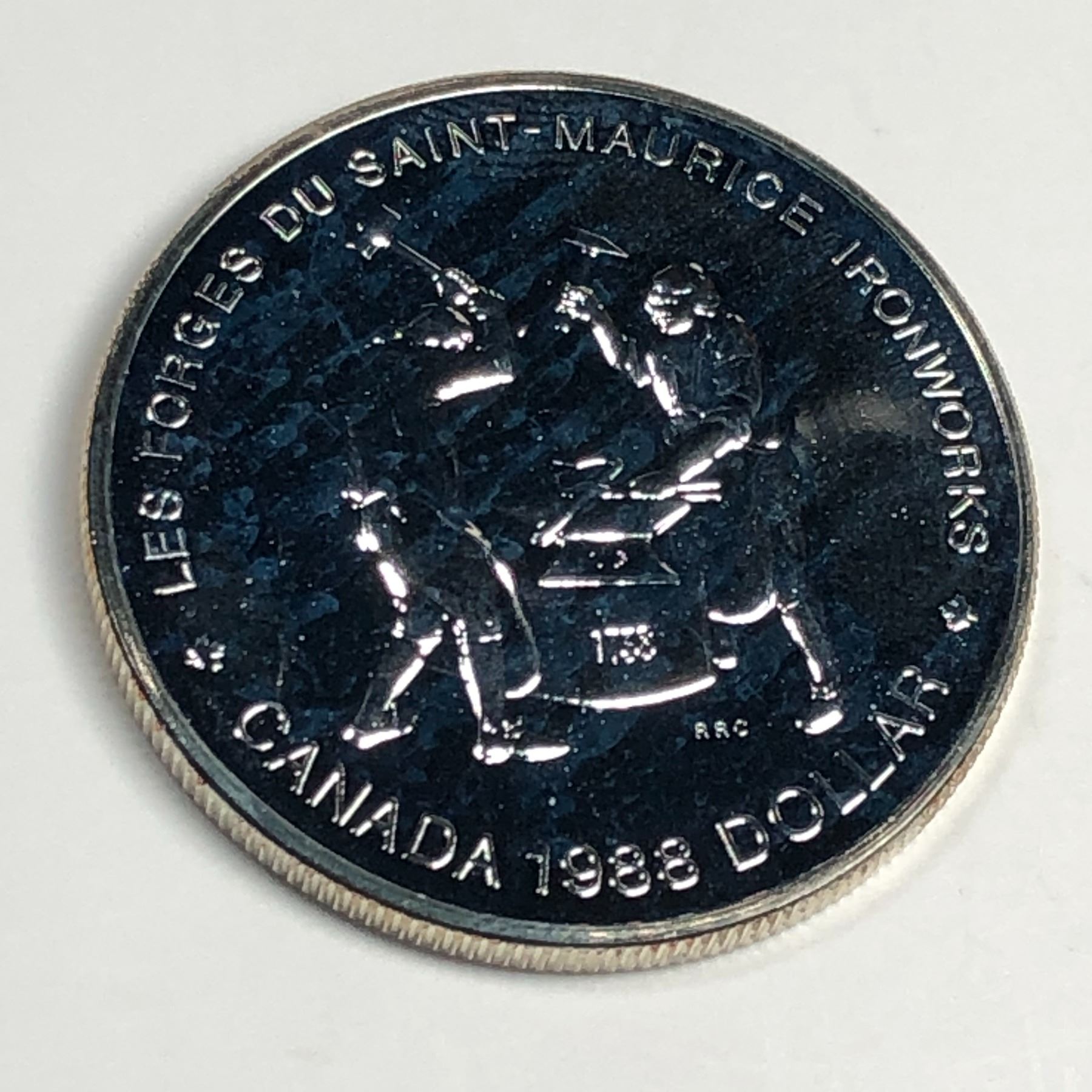 1988 Queen Elizabeth II Canadian Silver Dollar UNC