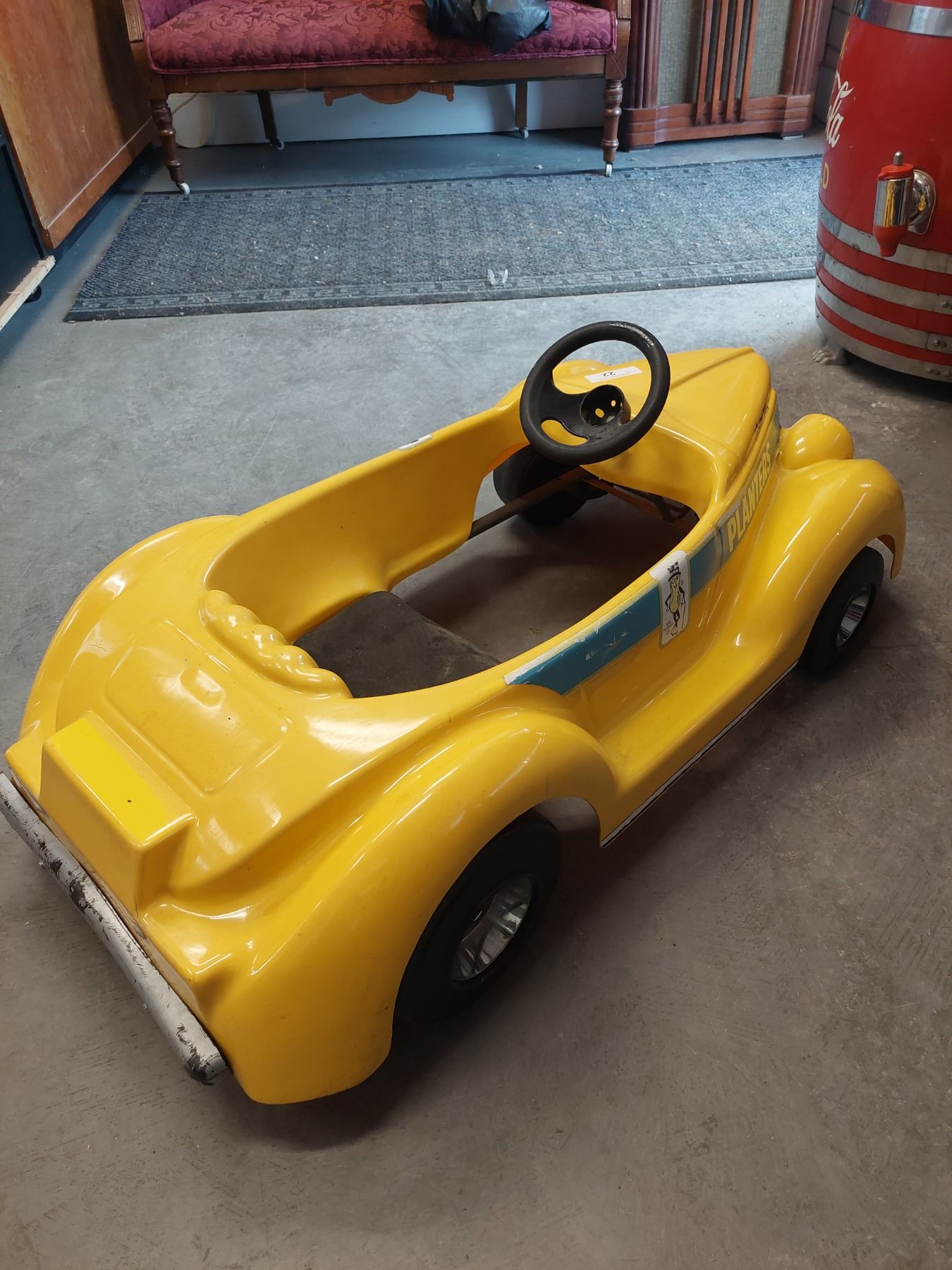 VINTAGE PLANTERS PEANUTS PEDAL CAR