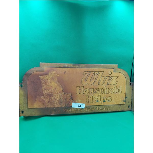 VINTAGE METAL WHIZ SIGN