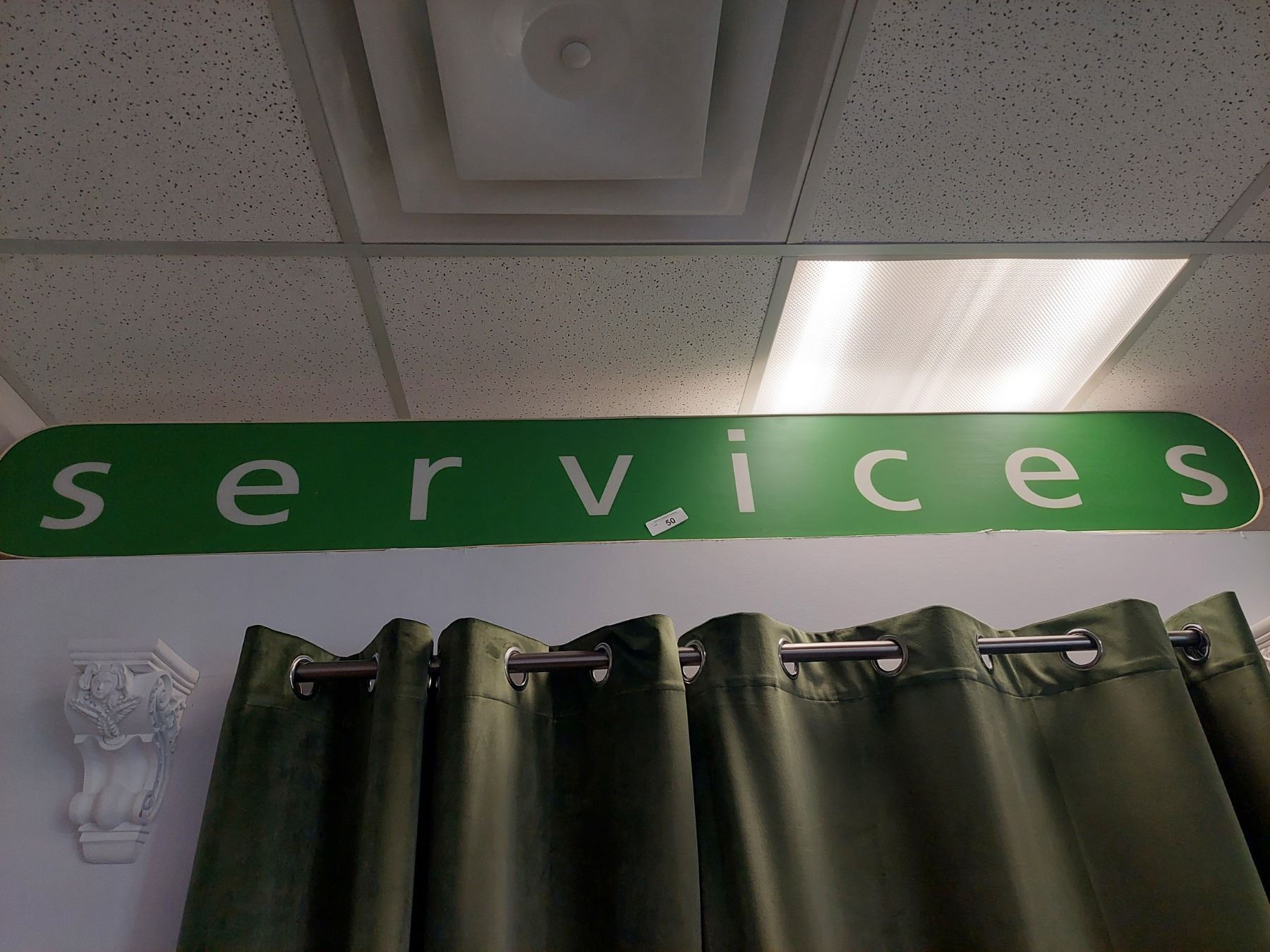 LARGE LIGHT UP "SERVICES" SIGN