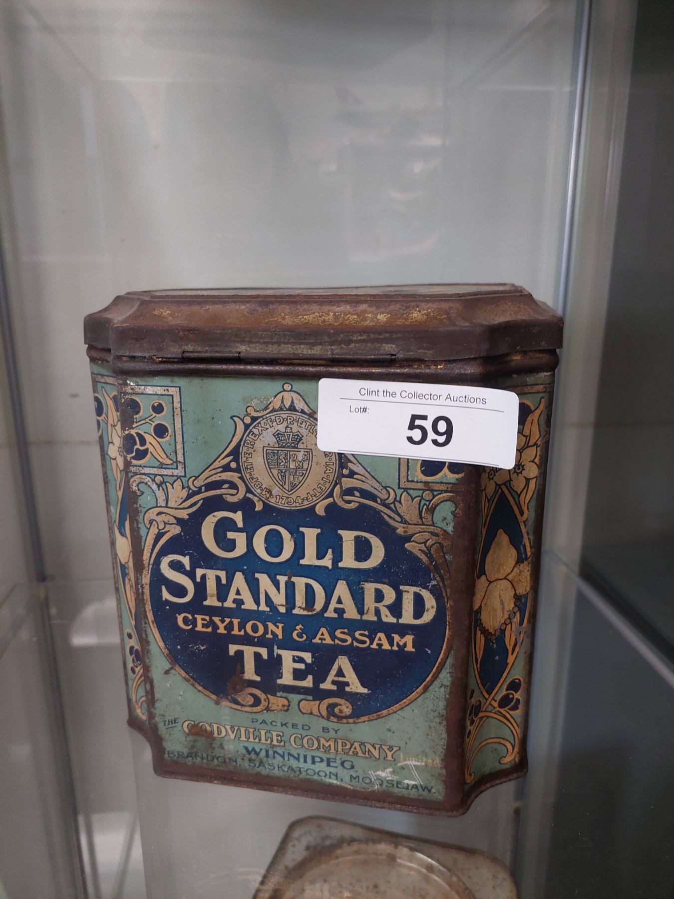 VINTAGE GOLD STANDARD TEA TIN