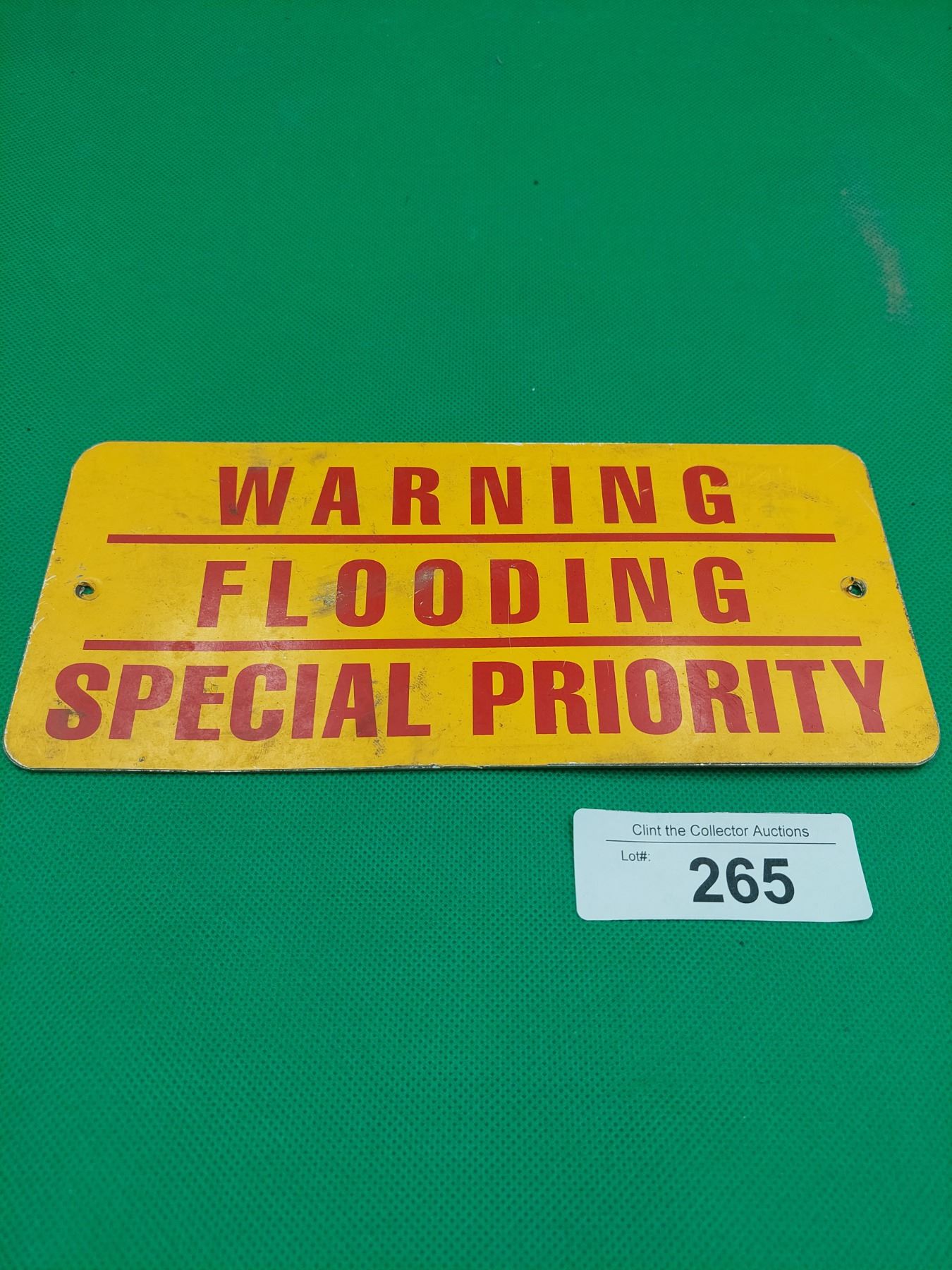 METAL DOUBLE SIDED SIGN-WARNING FLOODING
