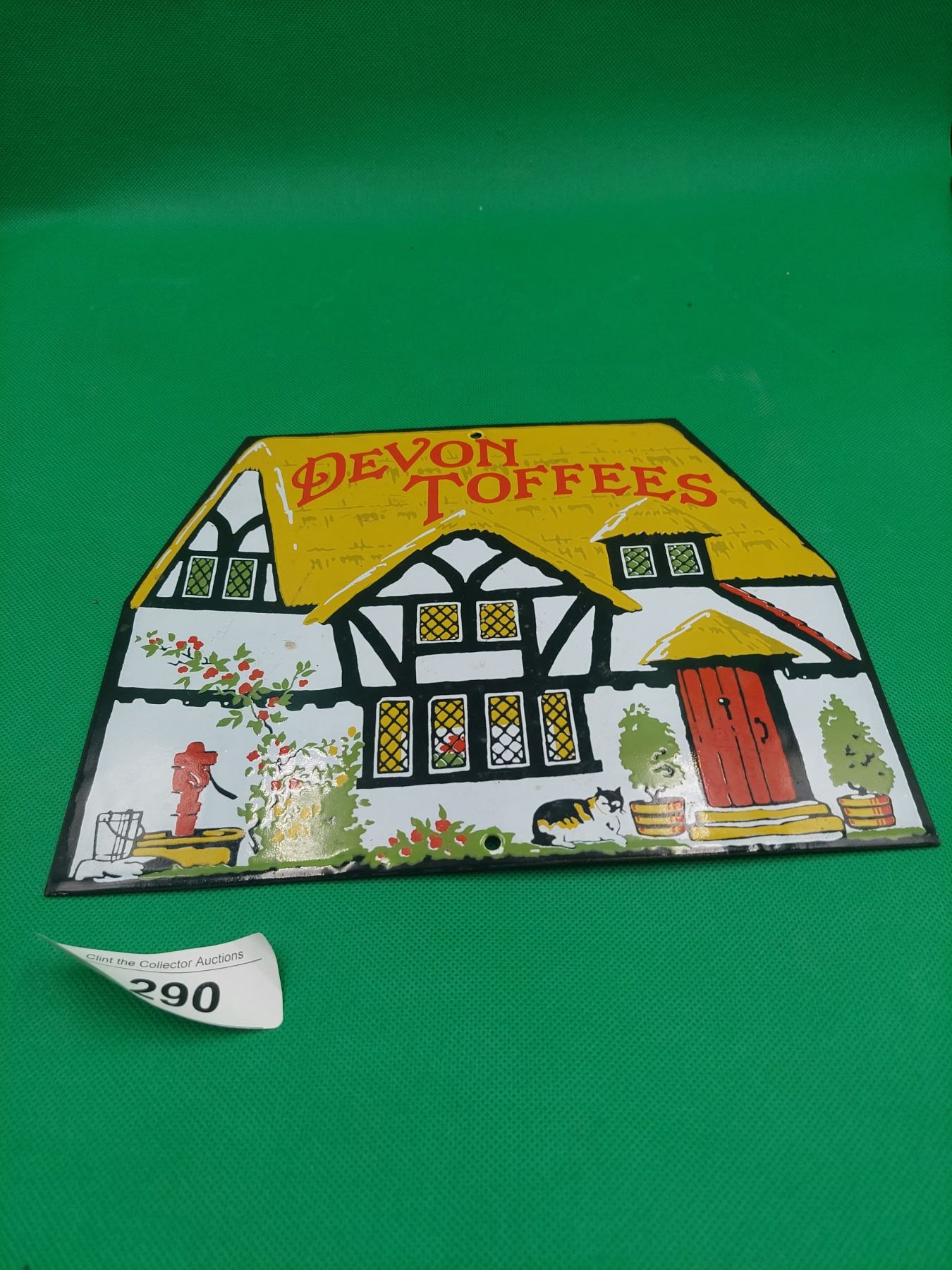 PORCELAIN DEVON TOFFEES SIGN