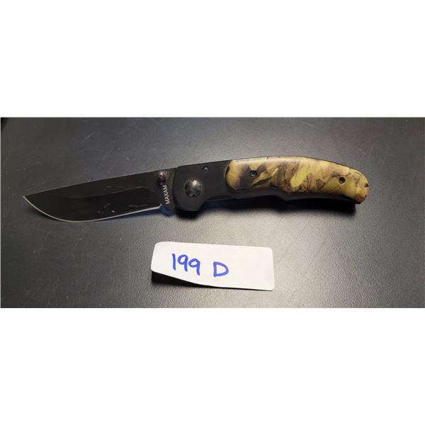 NEW MAXAM CAMOUFLAGE LOCKING BLADE KNIFE