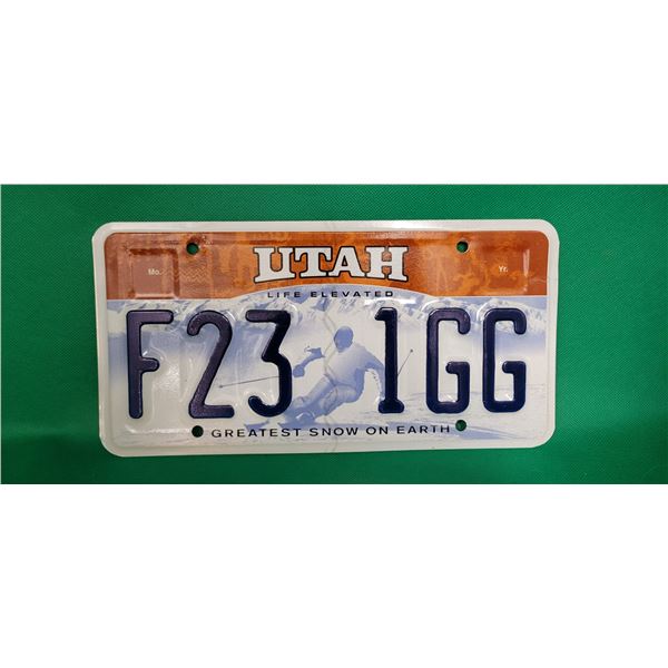 UNISSUED EARLY 2000'S UTAH LICENSE PLATE