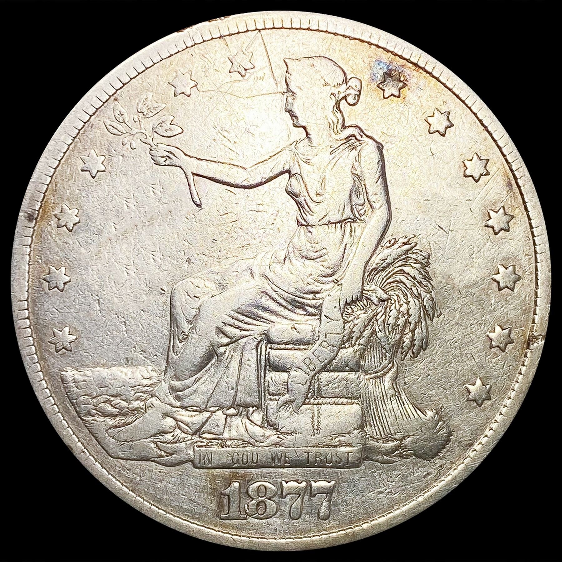 1877 Silver Trade Dollar LIGHTLY CIRCULATED