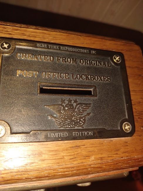 ANTIQUE LIMITED EDITION POST OFFICE LOCK BOXES (OAK & CAST)