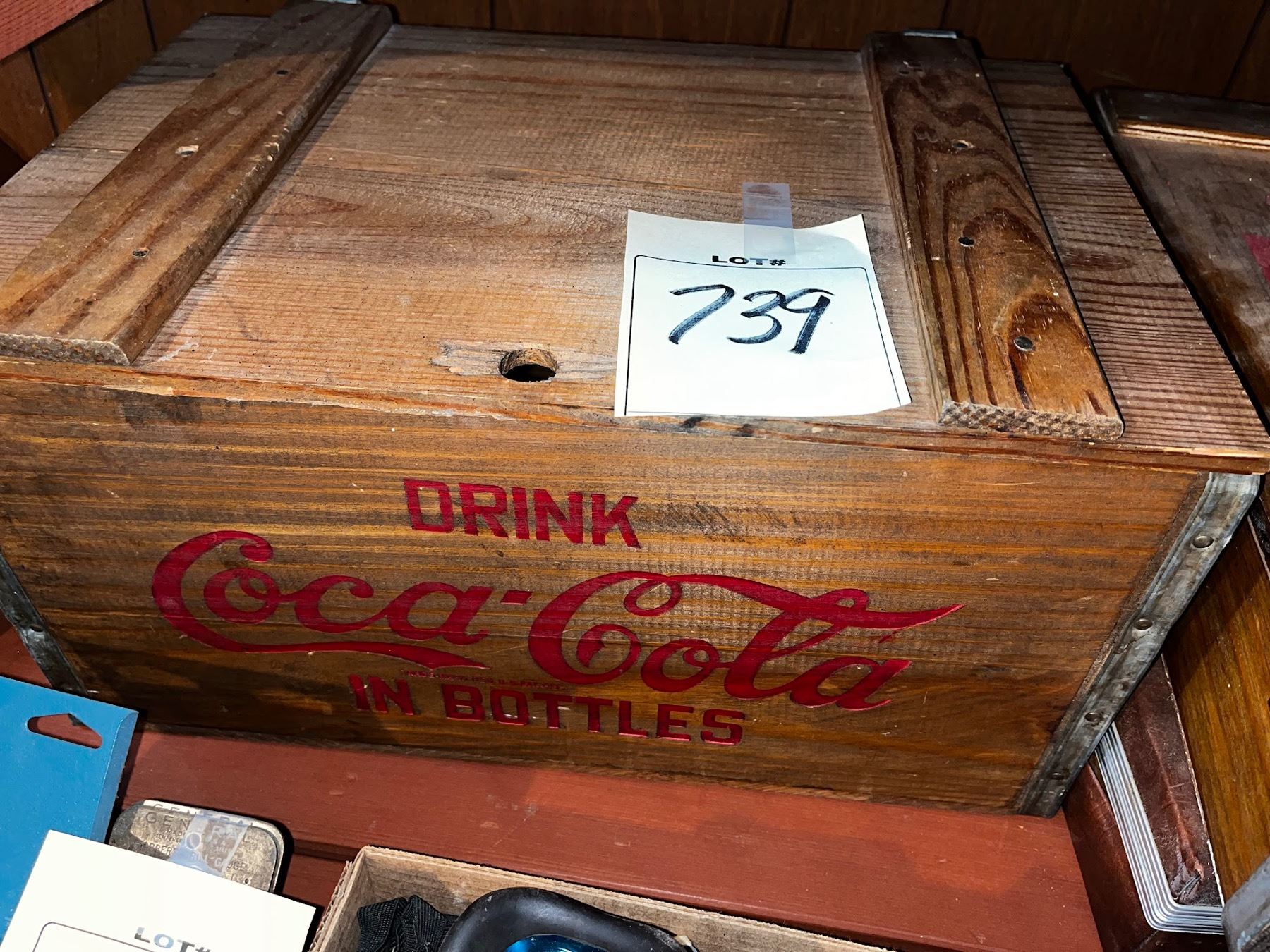 COCA COLA WOOD COVERD BOX