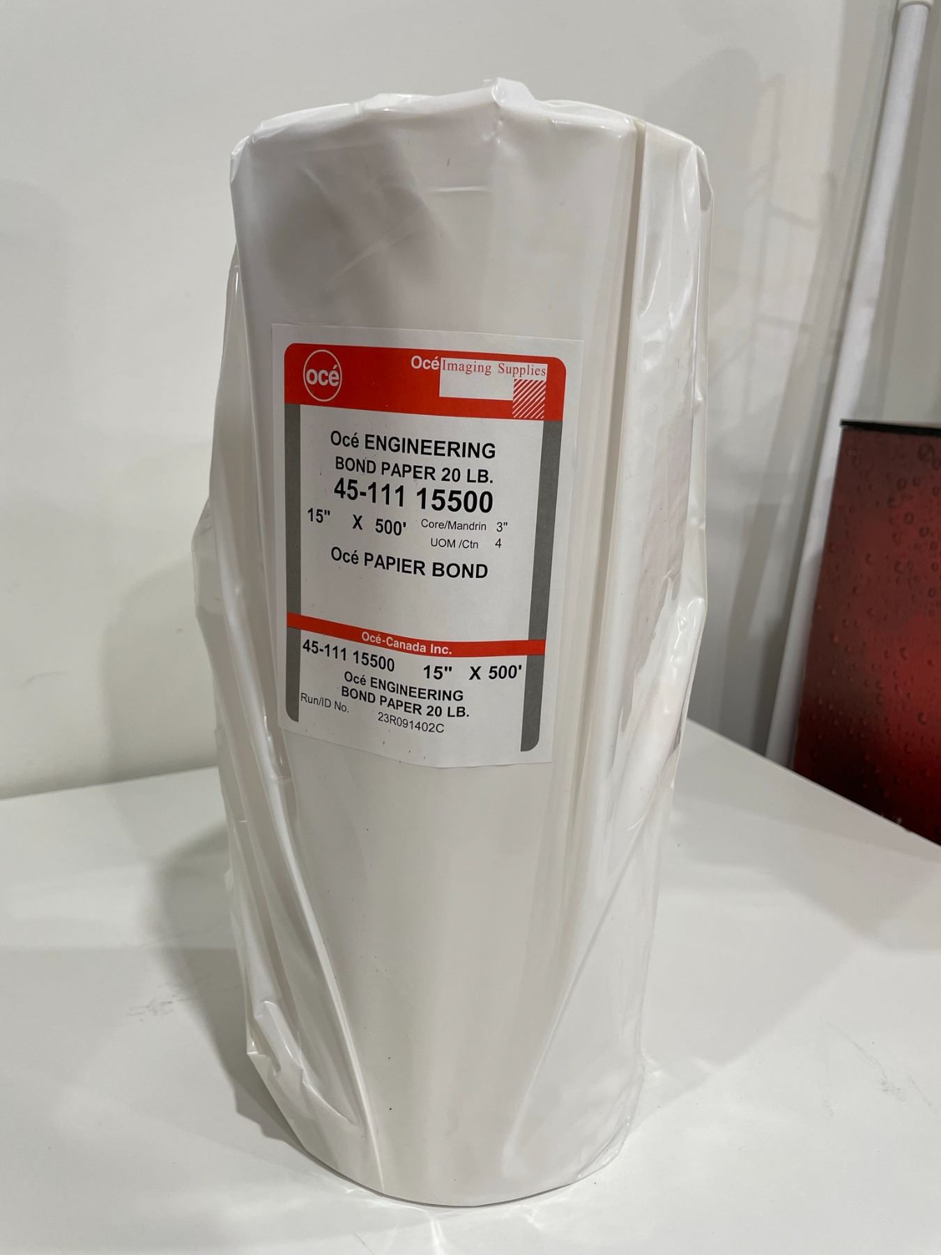 New - OCE - 20 LB Engineering Bond Paper 15" x 500' (Box of 4)