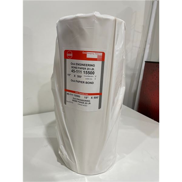 New - OCE - 20 LB Engineering Bond Paper 15" x 500' (Box of 4)